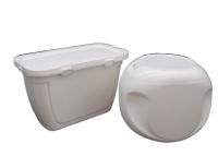 China White Color Laundry Gel Box Durable PE Plastic Containers Detergent Bottle Storage Box for sale