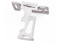 China Outdoor Precision Punch Stamping 70MM Sandblasting Multifunctional Stainess Steel Bottle Opener EDC Tool Card for sale