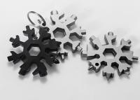 China 60*60*6MM Multi-purpose Stainless Steel EDC Tool Card Sandblasting Metal Bottle Opener Customized Design for sale