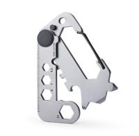 China 74*35*6MM Precision Sandblasting 420 Stainless Steel Mini Multi-Purpose EDC Tool Card Silver Metal Bottle Opener for sale