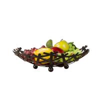 China Customized Metal Houseware 35*9CM Bronze Baking Creative Iron Art Fruit Tray for sale