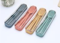 China Foldable 4-PC Cutlery Set High Temperature Resistant Eco Tableware Accessories Made Of Wheat Straw Fiber Various Sizes Eco-Friendly And Durable for sale