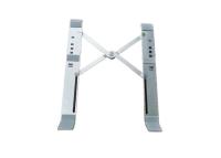 China Lightweight Portable 253*60*20mm Gray Aluminum Folding Adjustable Metal Laptop Stand Simple And Elegant Design for sale