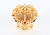 China Polishing Luxury Gold Color Design Crown Perfume Bottle Caps  Eco-friendly Zinc Alloy Material and Fits Most Perfume Bottles for sale