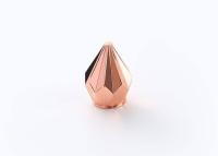China Luxury Unique Diamond Shape Gold Color Zinc Alloy Perfume Bottle Cap For Fragrance Bottle Caps Die Casting CNC Machining for sale