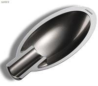 China Black Plated Process Die Casting Zinc Alloy 165*35mm Reusable Vintage Personal Portable Metal Pocket Ashtray for sale