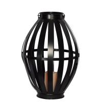 China OEM Classical 388mm Hurricane Table Lamps / Black Iron Table Lamps for sale