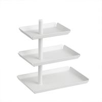 China Rustproof Iron Stamping Three Layer Fruit Tray Metal Houseware Luxury for sale