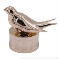 China Modern And Fashionable Zinc Alloy Perfume Bottle Caps With Custom Bird Design For High-End Fragrances for sale