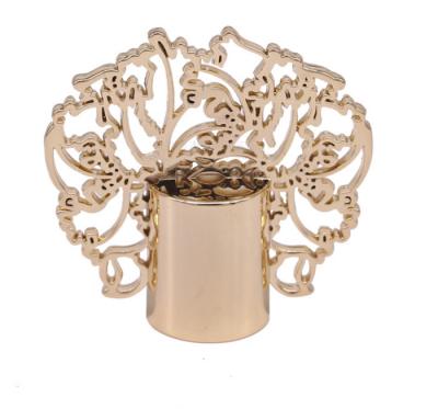 China Customized Gold Color Plated Zinc Alloy Perfume Bottle Caps for Luxury Perfume Bottle Packaging for sale
