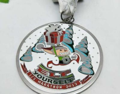 China 1/2 Marathon Race Metal Medal Zinc Alloy Colored Painting for sale
