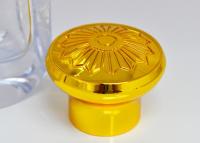 China Custom Professional Metal Die Casting Gold Color Plating Zinc Alloy Perfume Bottle Tops With 17.2mm Inner for sale