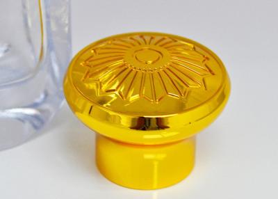 China Custom Professional Metal Die Casting Gold Color Plating Zinc Alloy Perfume Bottle Tops With 17.2mm Inner for sale
