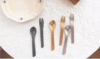 China 13.6CM 304 Stainless Steel Flatware Sets Frosted 2 Pieces Dessert Cutlery Sets for sale