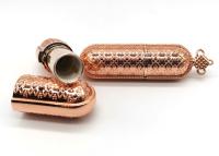 China OEM Zinc Alloy Metal Die Casting Lipstick Tube with Chinese Knot Design for High-End Beauty Products for sale