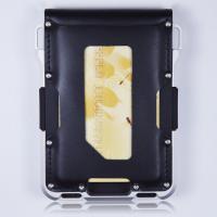 China Multifunctional 10 in 1 Pocket Leather Flap Aluminium Card Wallet Anode Oxidizing for sale