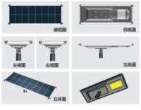 China 100W Outdoor Optial Lens Grade A+ Solar Cell Integrated led light Solar Street Light battery 3.2v 200000mAh for sale
