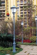 China 100-240V LED Courtyard Lights high quality lamp body made by steel or aluminum cast hot -dip galvanizing no rust for sale