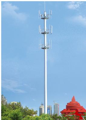 China Pole Monopole Communication Towers SGS CCC RoHS Certificates for sale