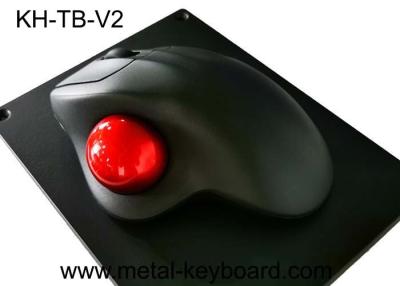 China Resin Trackball With Black Metal Mounted Panel , Industrial Computer Mouse for sale