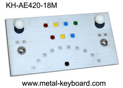 China IP65 Metal Ruggedized Industrial Kiosk Keyboard with Tow Trackballs for sale