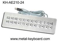 China SUS304 Brushed IP65 Waterproof Computer Keyboard 24 Keys Water Resistant Keyboard for sale