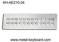 China IP65 Waterproof Mountable Stainless Steel Industrial Keyboard with 24 Keys for sale