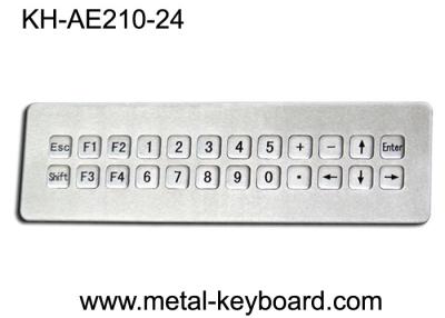 China IP65 Waterproof Mountable Stainless Steel Industrial Keyboard with 24 Keys for sale