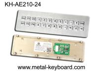 China USB Port Dynamic Waterproof Industrial Metal Kiosk Keyboard with 24 Keys for sale