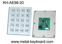 China 20 Keys Stainless Steel Industrial Keyboard with USB or PS/2 interface for sale