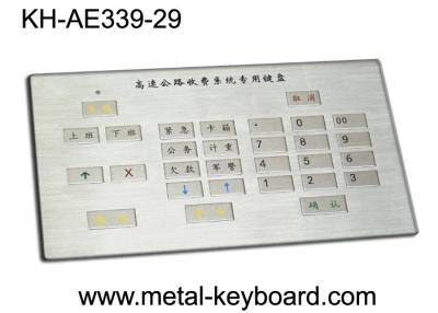 China Customized Rugged Industrial Metal Keyboard for Charging Kiosk with 29 Keys for sale