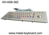 China Water resistant stainless steel keyboard with trackball mouse for Kiosk for sale