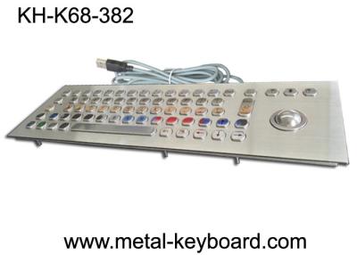China Water resistant stainless steel keyboard with trackball mouse for Kiosk for sale