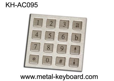 China Rugged Stainless Steel Keyboard Panel mount Keypad with 16 Keys for sale