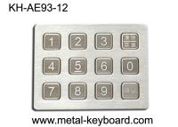 China Rugged Stainless Steel Numeric Industrial Keypad in 3 x 4 Matrix 12 Keys for sale