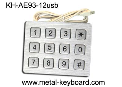 China Ruggedized Kiosk Numeric 4 x 3 Metal Keypad Stainless Steel with 12 Keys for sale
