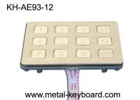 China 12 Keys Outdoor  Access Kiosk Metal Keypad with IP65 Water proof for sale