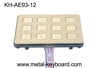China 12 Keys Outdoor  Access Kiosk Metal Keypad with IP65 Water proof for sale