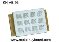 China Vandal Proof Keypad Stainless Steel Metal Keypad 12 button in 3x4 Matrix for sale