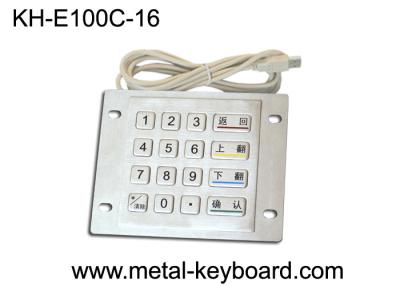 China Vandal Proof Stainless steel Kiosk Keypad with 16 Keys , USB Port for sale