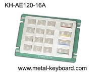 China Anti - rusty Stainless Steel Numeric Panel mount Keypad in 4x4 Matrix 16 Keys for sale