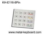 China Rugged Metal Keypad with 16 Keys / custom Kiosk Keypad PS / 2 or USB connector for sale