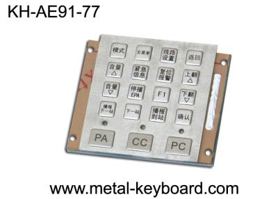 China IP65 19 Keys Mini Vandal Resistant waterproof keypad Stainless steel for sale