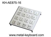 China Dot matrix Dynamic vandal proof keypad Metal , Outdoor Kiosk stainless steel keypad for sale