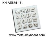 China 4 X 4 Stainless Steel Industrial Metal Kiosk Keyboard With 16 Keys Dust Proof for sale
