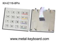 China Ruggedized Kiosk Metal keypad 4 X 4 Matrix with IP 65 Water - proof for sale