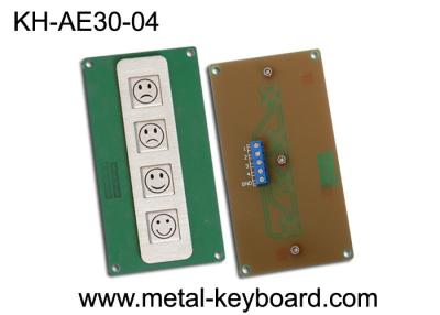 China 4 Keys Metal Kiosk Keyboard , stainless steel keypad for Service Evaluation Device for sale
