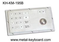 China Panel Mount Industrial Industrial Keyboard with Trackball , 16 Keys Digital Keyboard for sale
