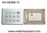 China Stainless Steel Metal Keypad in 3x4 Matrix 12 Keys , Vandal Proof Keypad for sale