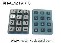 China Industrial 12 Keys Customizable Keypad Parts Silicon Membrane With Metal Buttons for sale
